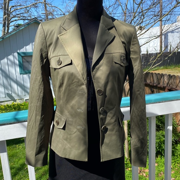 Talbots | Jackets & Coats | Talbots Petites Stretch Blazer In Olive ...